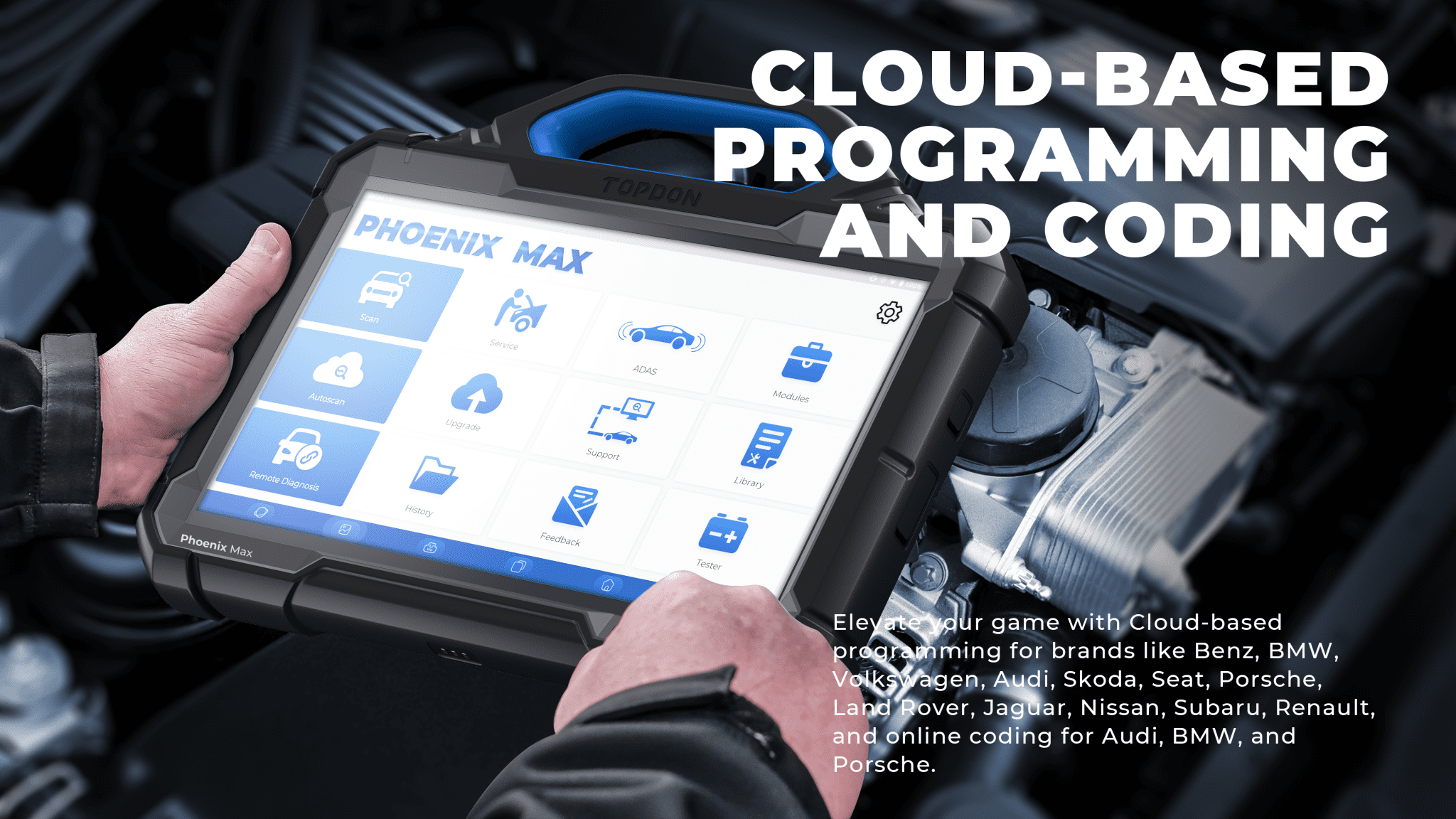 Topdon Phoenix Max – Includes 2 Years Software Updates – A1 Diagnostic ...